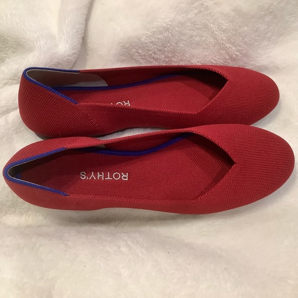 Rothy's | Shoes | Rothys The Flat Bright Red Textile Ballet Comfort ...